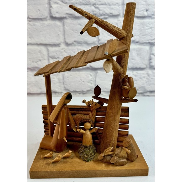 Holiday | Vintage Wooden Nativity Scene By S Sitarski J Fedorowicz Made ...